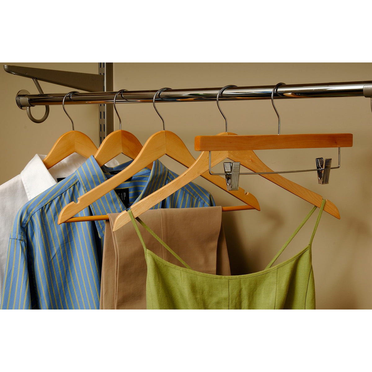 17" Natural Wood Top Hanger W/ Notches Box of 100 – ExecuSystems