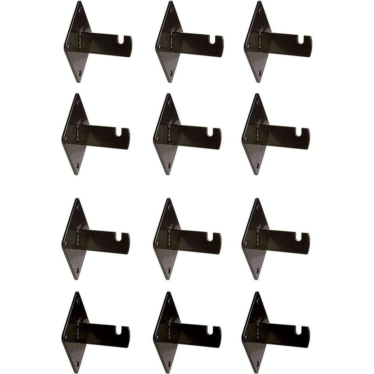Wall Mounting Brackets for Gridwall and Slatgrid Panels Black Set of 1 ...