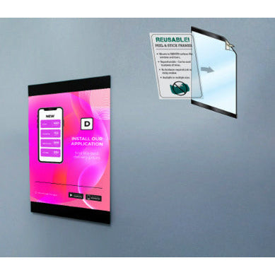 Reusable Frame 8.5"w x 11"h - 1" Black Border Carton of 50 – ExecuSystems